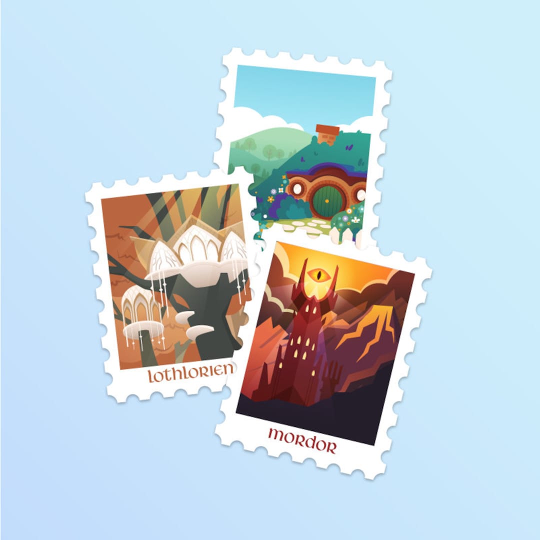 Stamp Vinyl - LOTR Destinations Sticker - Etsy