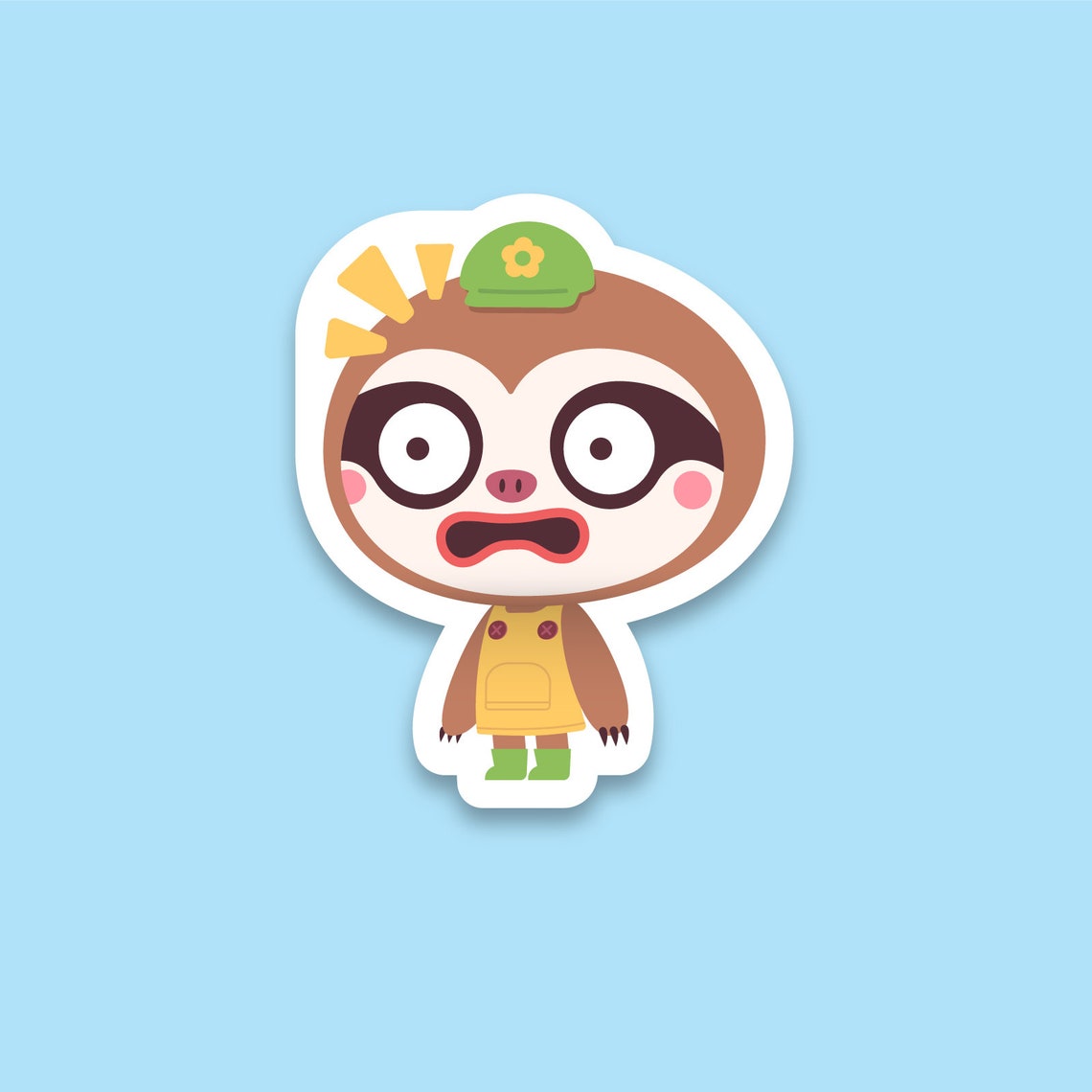 Leif Cute Vinyl Sticker (choose an Expression!) - Animal Crossing - Etsy