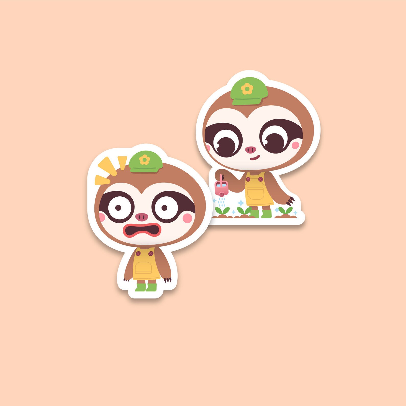 Leif Cute Vinyl Sticker (choose an Expression!) - Animal Crossing - Etsy