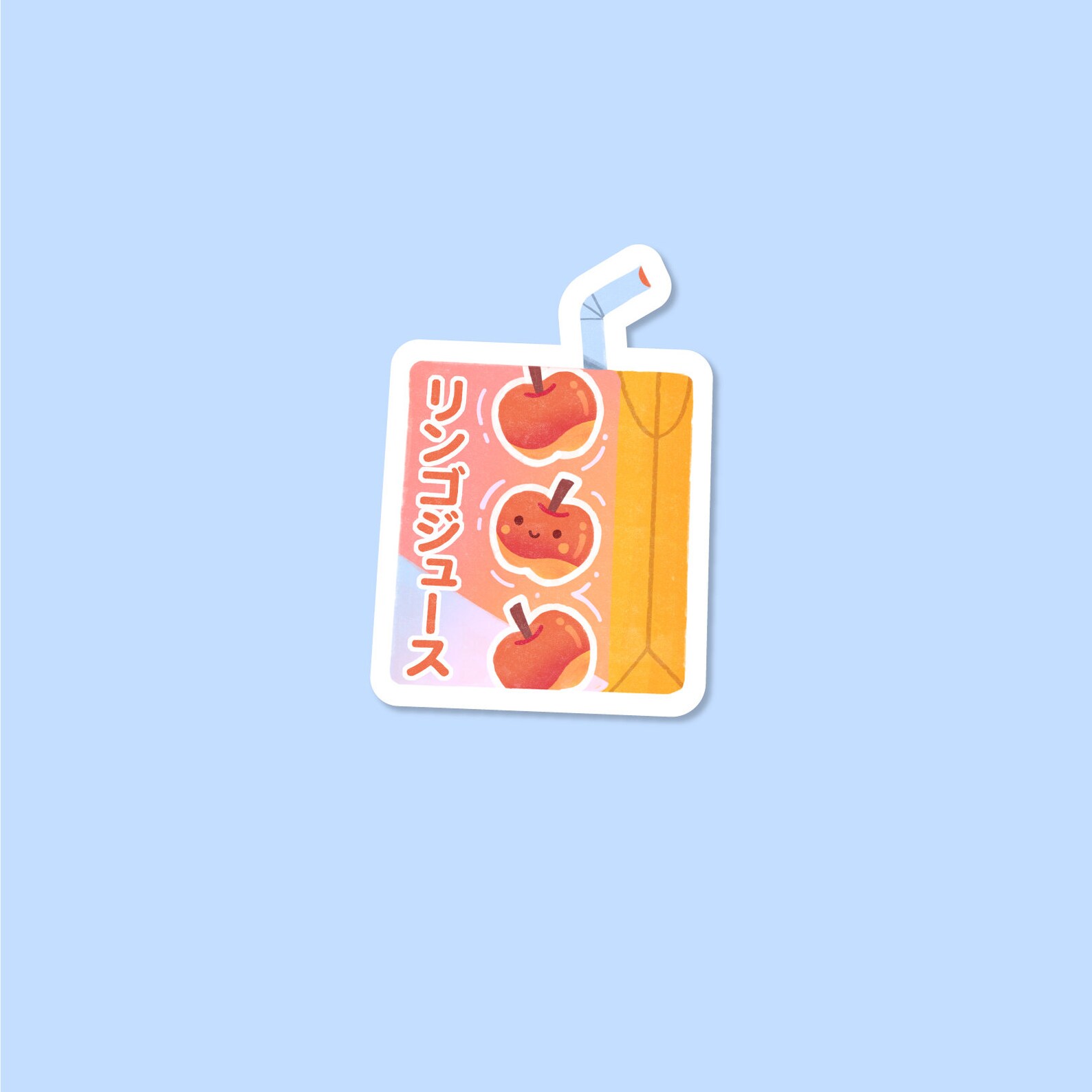 Fruit Drinks Cute Vinyl Sticker - Pear Apple Cherry Orange Peach - Etsy