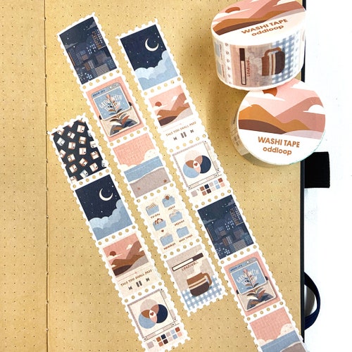 Animated Destinations Stamp Washi Tape 25mm X 5m - Etsy