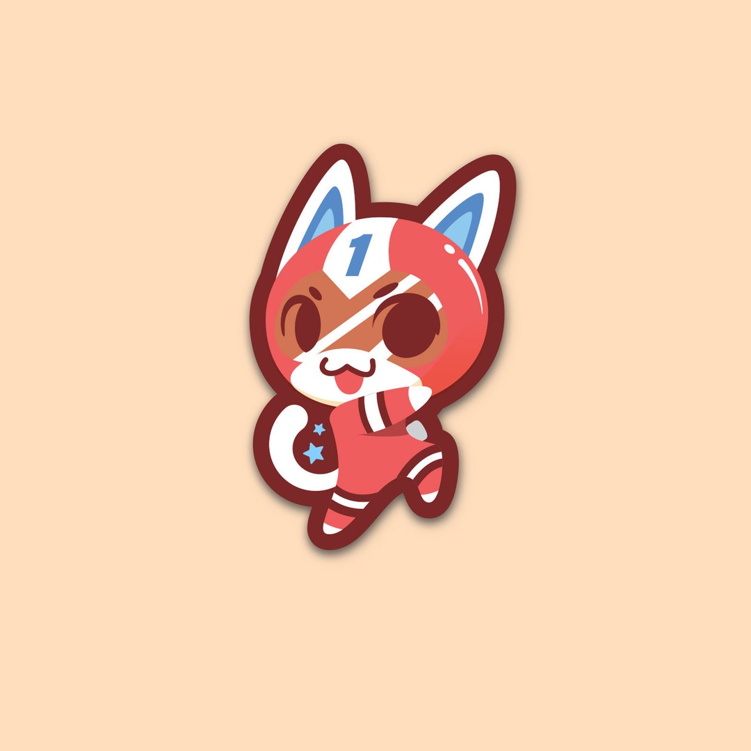 Kid Cat Cute Vinyl Sticker - Animal Crossing - Etsy