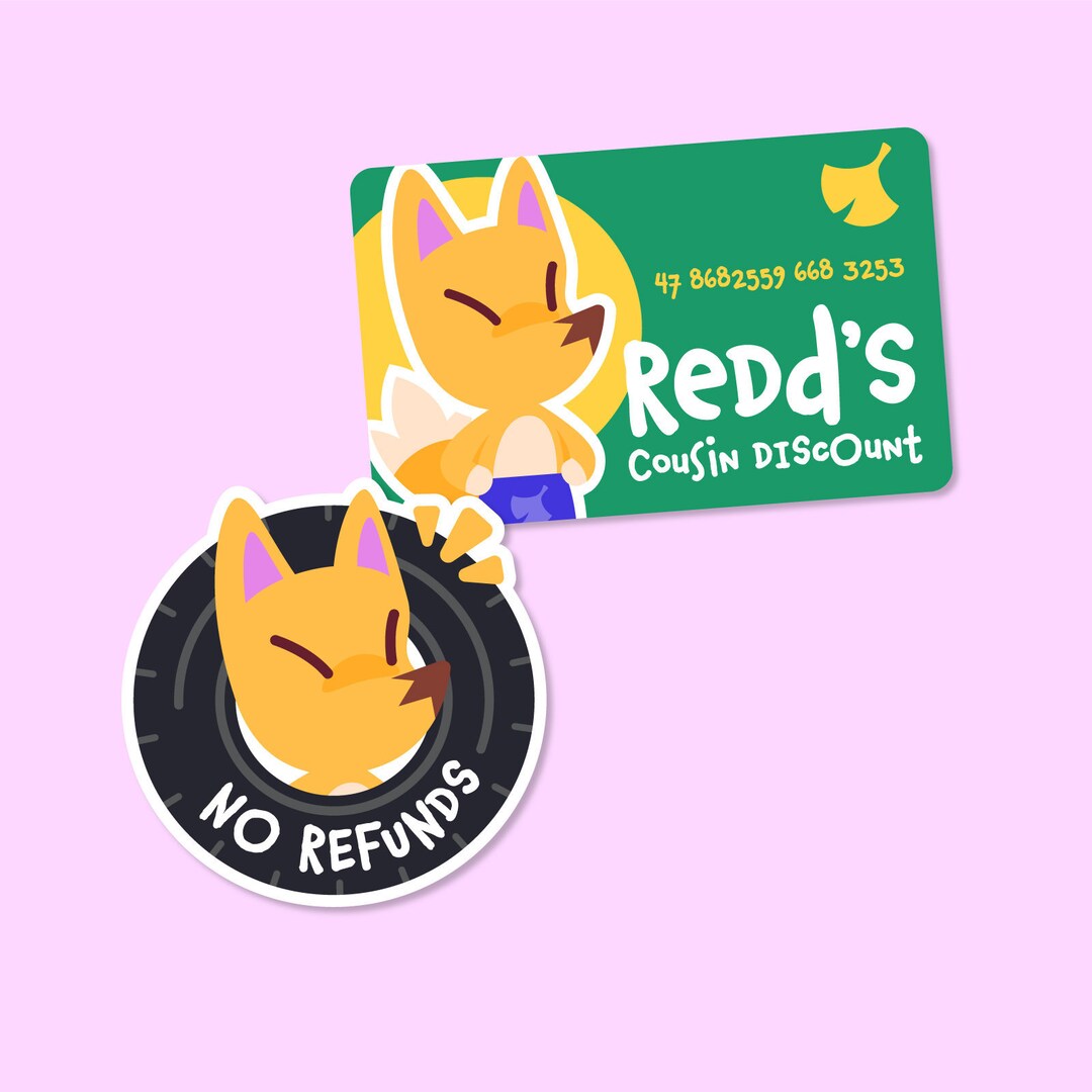 Redd Cute Vinyl Sticker - Animal Crossing - Etsy
