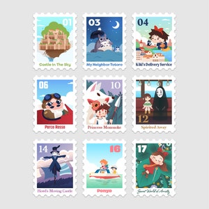 Stamp Vinyl - Japanese Anime Sticker - Etsy
