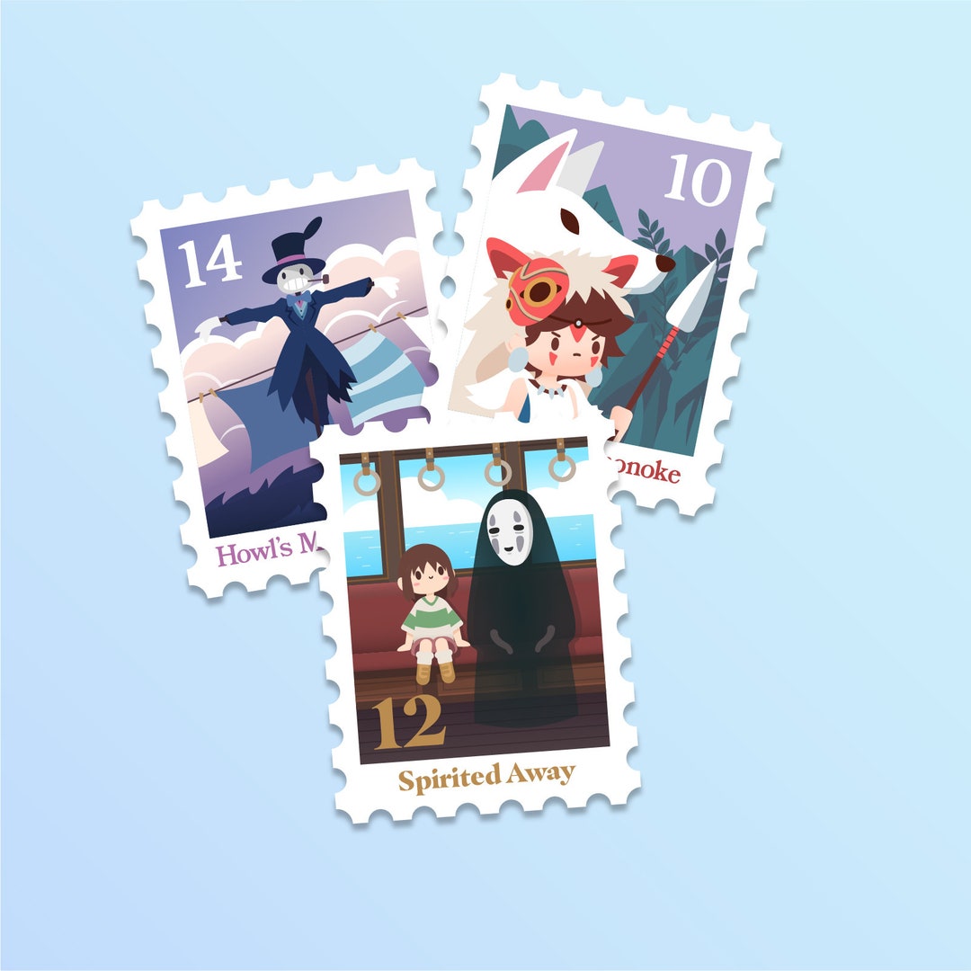 Stamp Vinyl - Japanese Anime Sticker - Etsy