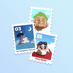Stamp Vinyl - Japanese Anime Sticker - Etsy