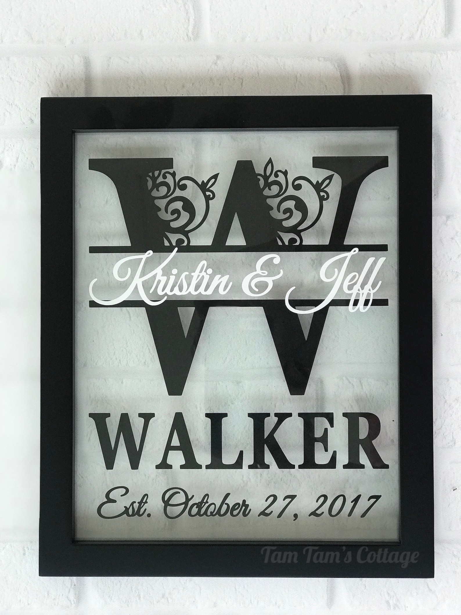 Personalized Floating Frame Split Letter Wedding Gift - Etsy