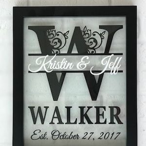 Personalized Floating Frame Split Letter, Wedding Gift, Anniversary ...