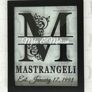Personalized Floating Frame, Wedding Gift, Anniversary Gift, Rustic Gift, Couples Gift ...