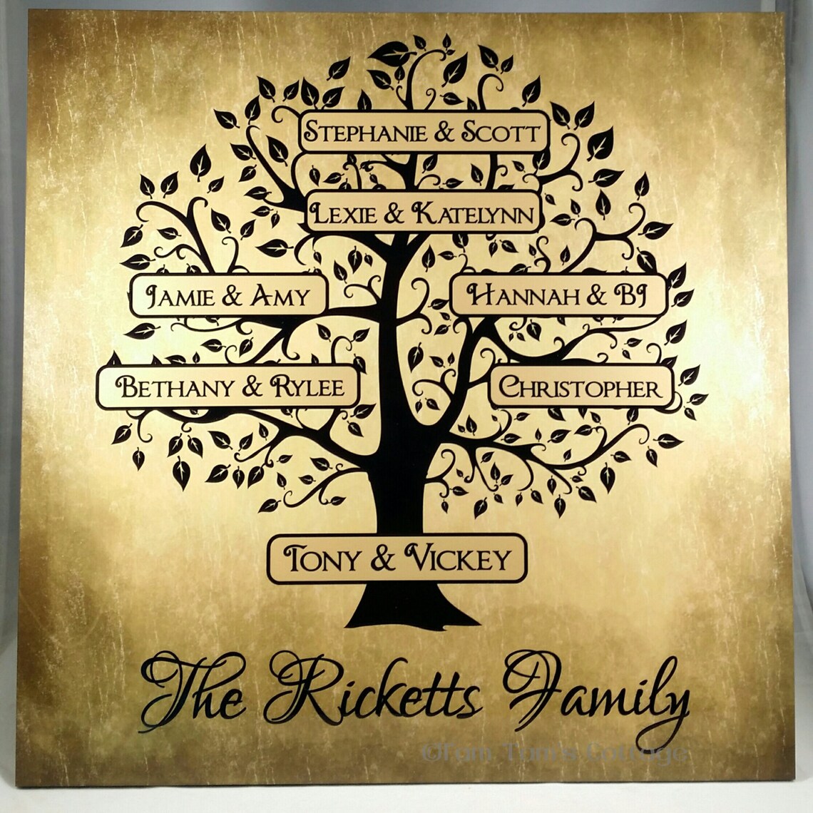 Custom Family Tree Sign - Family Tree Tile - Personalized Family Tree ...