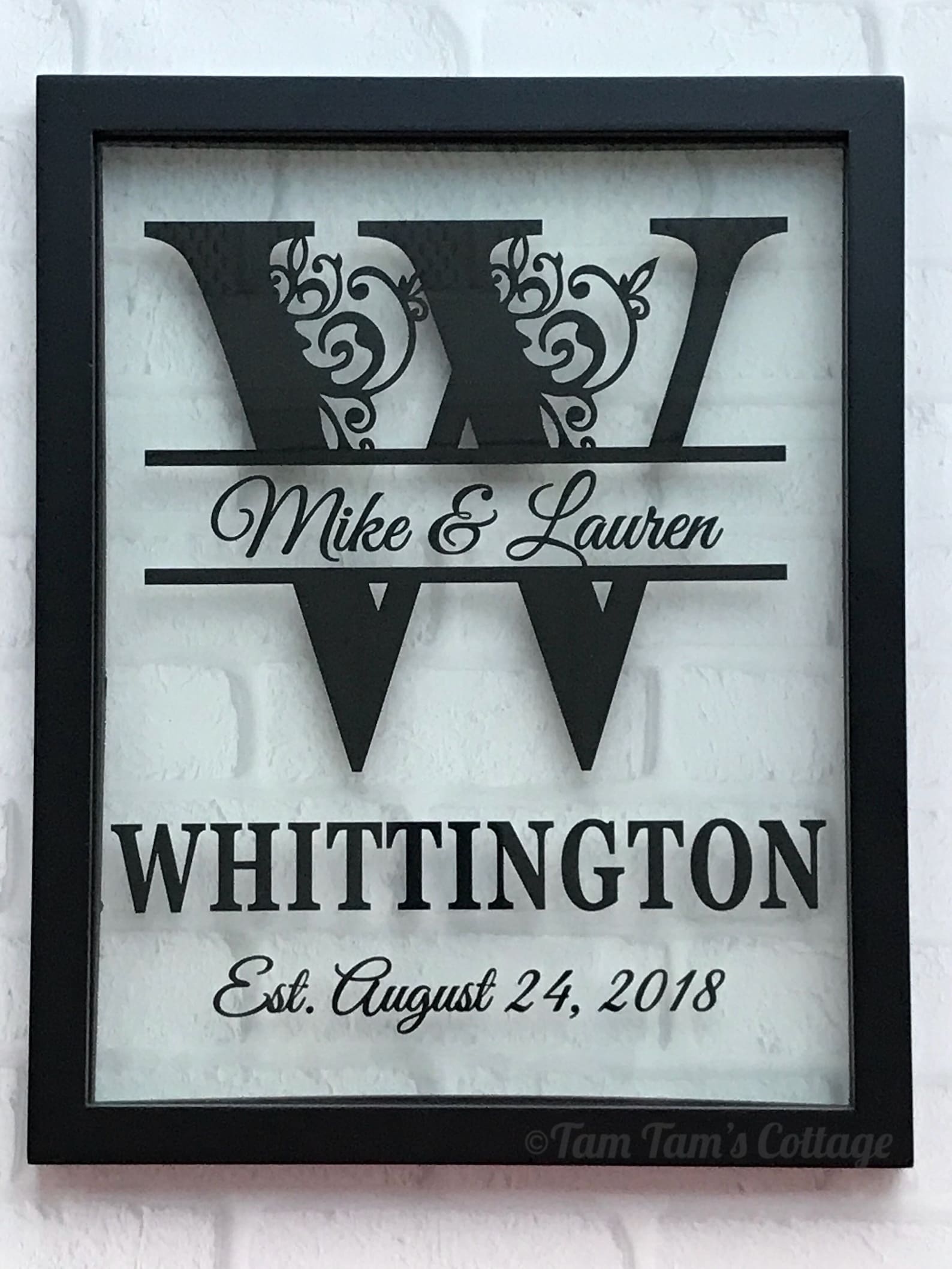 Personalized Floating Frame Split Letter Wedding Gift - Etsy
