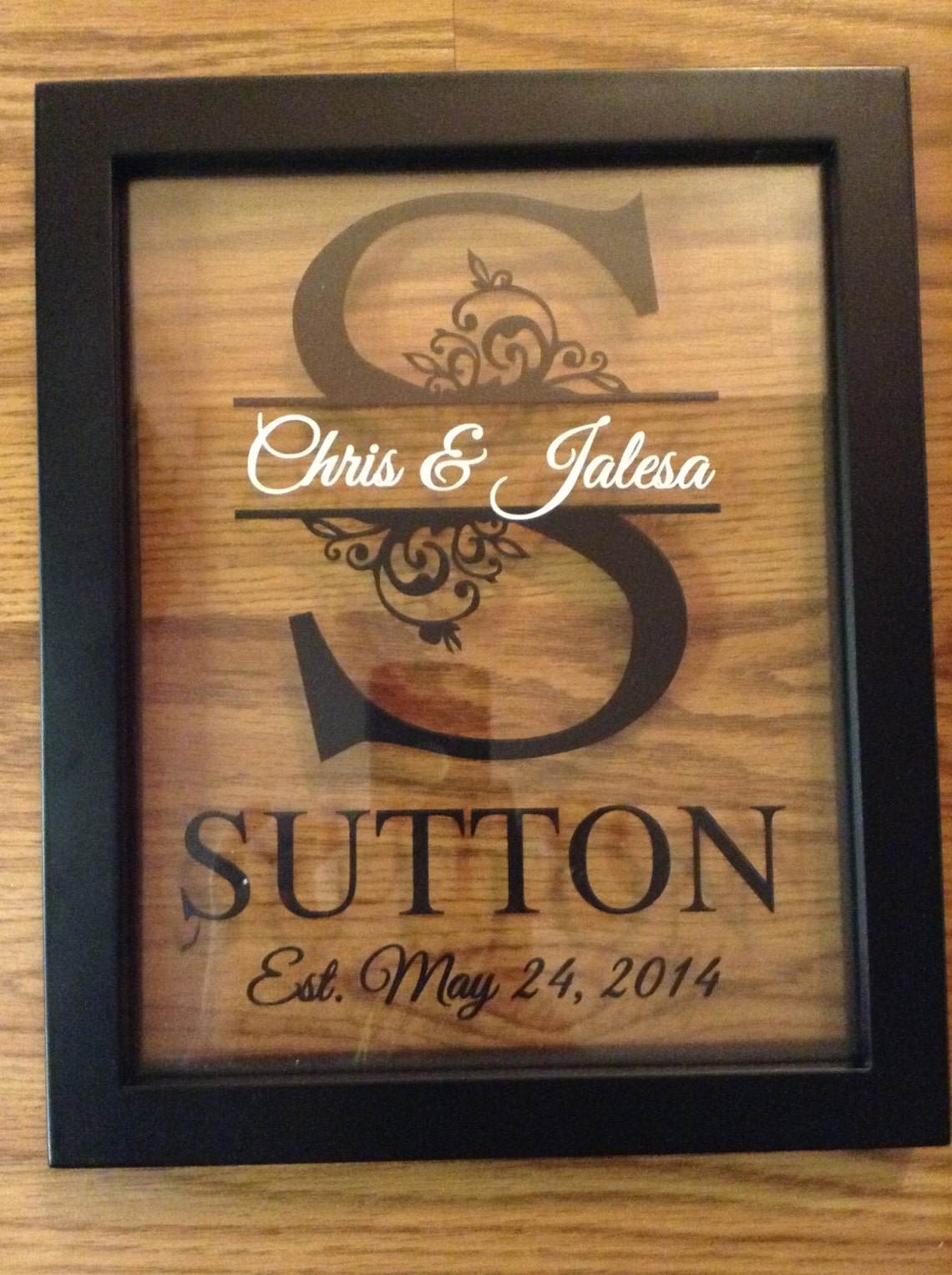 Personalized Floating Frame Split Letter Wedding Gift - Etsy