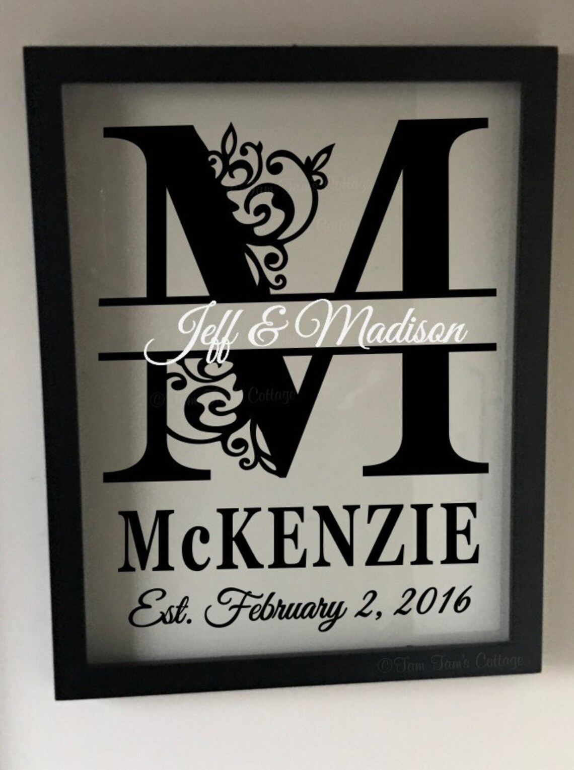Personalized Floating Frame Split Letter Wedding Gift - Etsy