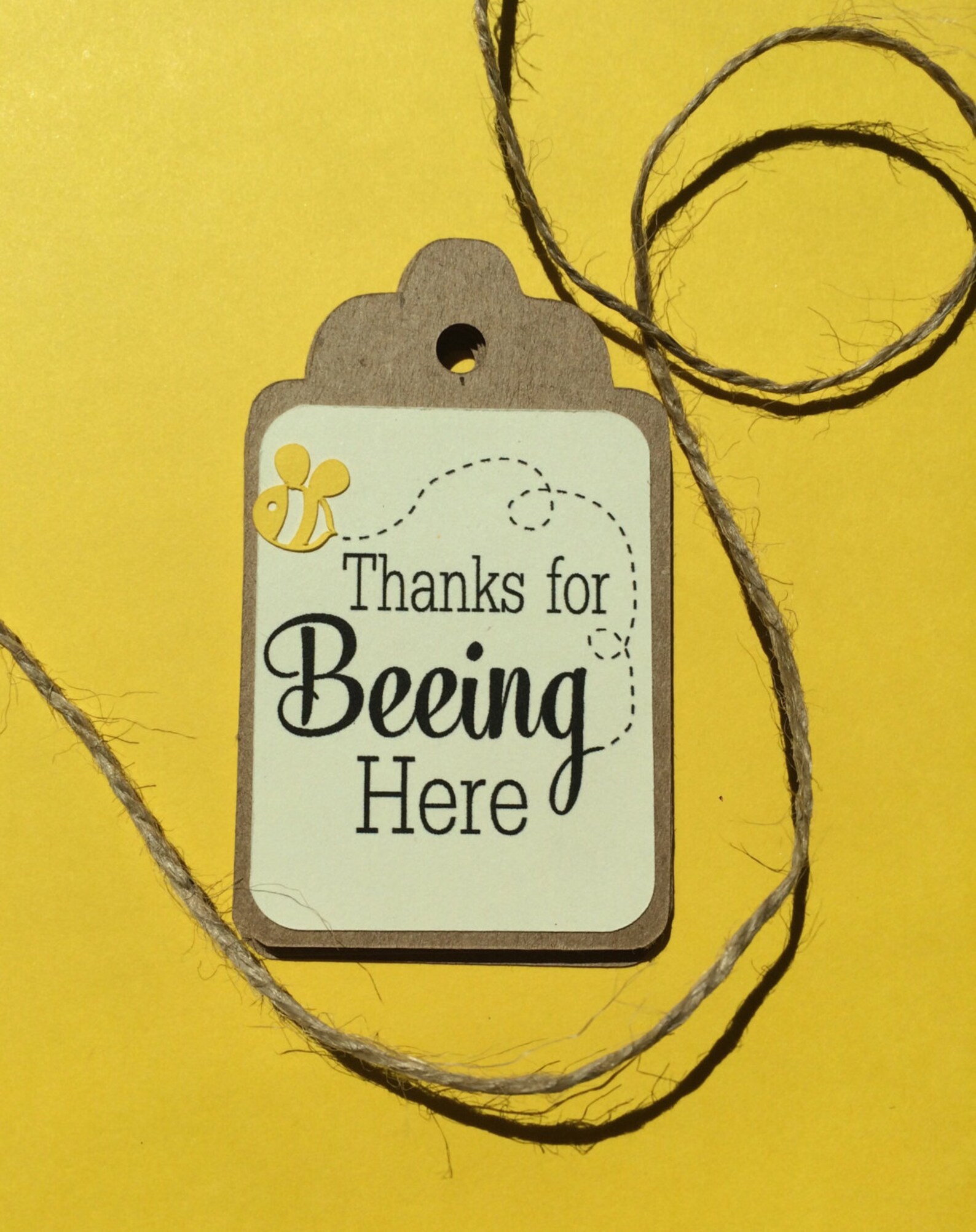 Thanks for Beeing Here Favor Tags Set of 12 Bee Gift Tags - Etsy