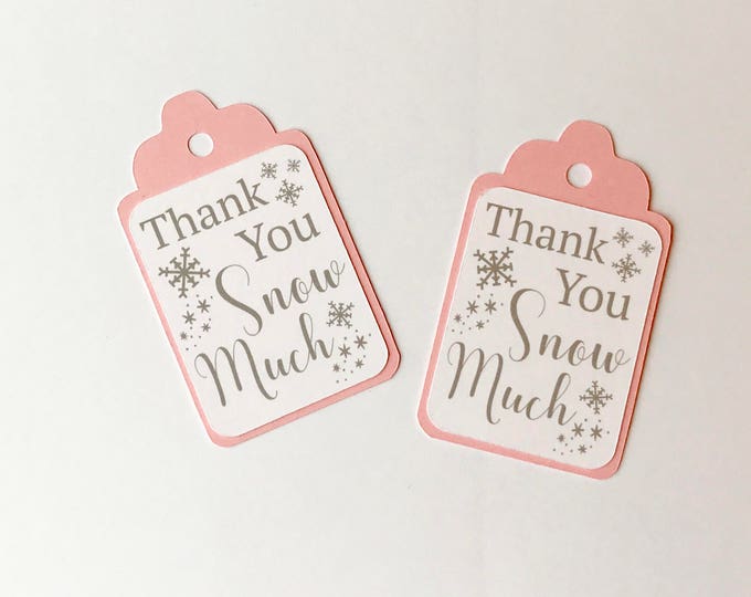 Thank You Snow Much Favor Tags, Set of 12 Winter Gift Tags, Winter Baby ...