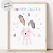 Easter Bunny Handprint Printable Art Handprint Template for Kids Baby ...