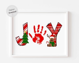 Joy Handprint Printable - Etsy