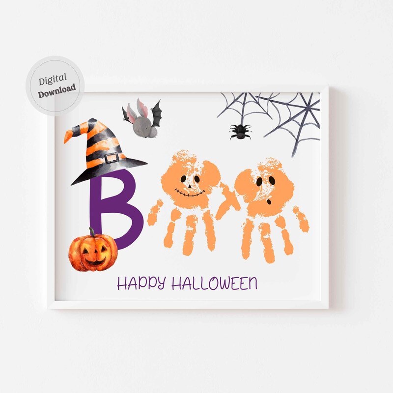 Halloween Handprint Craft - Etsy