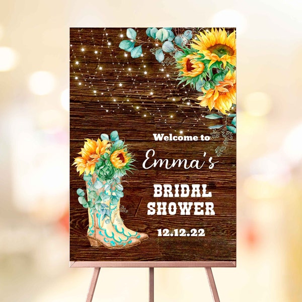 Boots and Bubbly Welcome Sign - Etsy