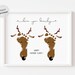 Love You Deer-ly Father's Day Footprint Art Template Sign 2 Two Deer ...