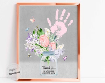 Sunflower Sunshine Handprint Printable Footprint Art Daycare - Etsy