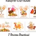Thanksgiving Handprint Art Printable Crafts Bundle Footprint Kids Set ...