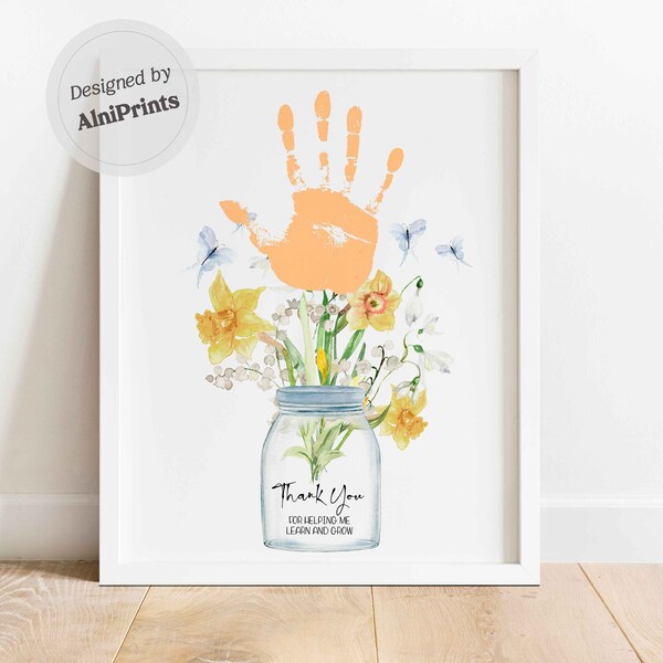 Teacher Handprint Poem - Etsy