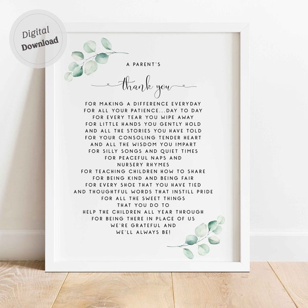 Thank You Printable - Etsy