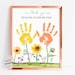 Flowers Bouquet Handprint Art Printable Daycare Activities DIY Birthday ...