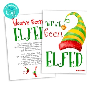 You've Been Elfed at Work Download We've Been Elfed Editable Elf ...