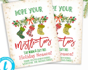 Mistle Toes Tag - Etsy