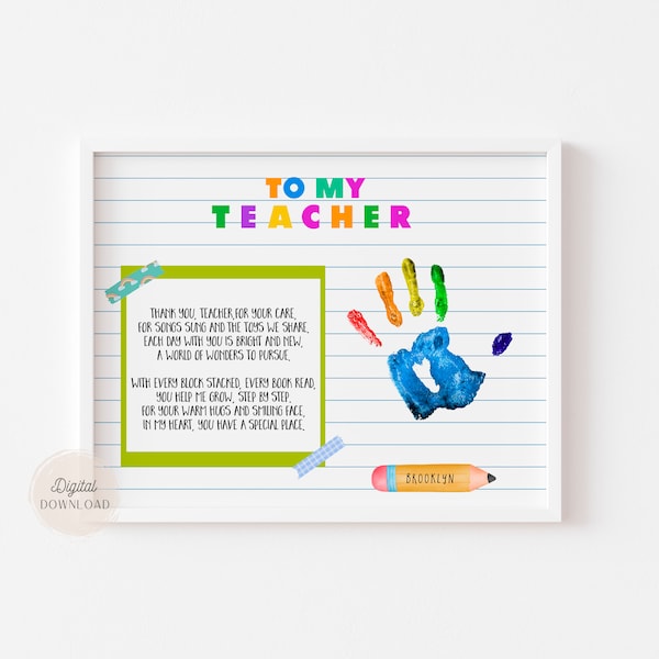 Teacher Poem - Etsy