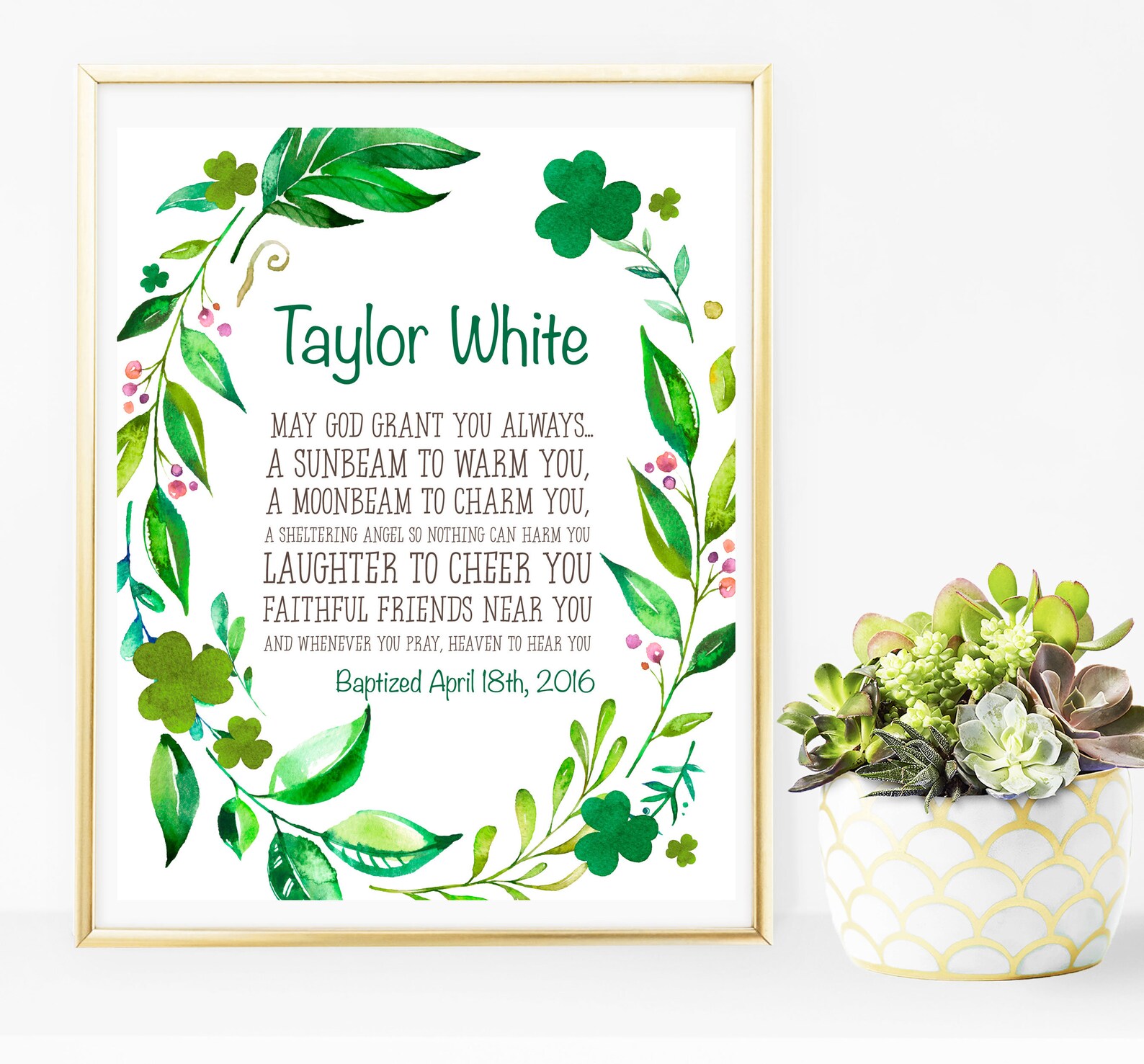 Irish Blessing Baptism Boy Gift First Communion Gift - Etsy