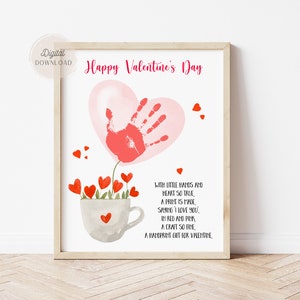 Valentine Handprint Poem Valentine Heart Handprint Art Valentine ...