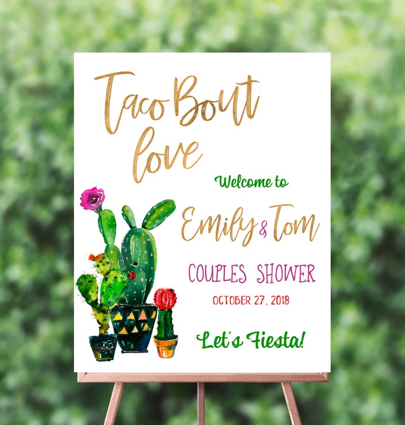 Taco Bout Love Welcome Sign Bridal Shower Couples Shower Decor - Etsy