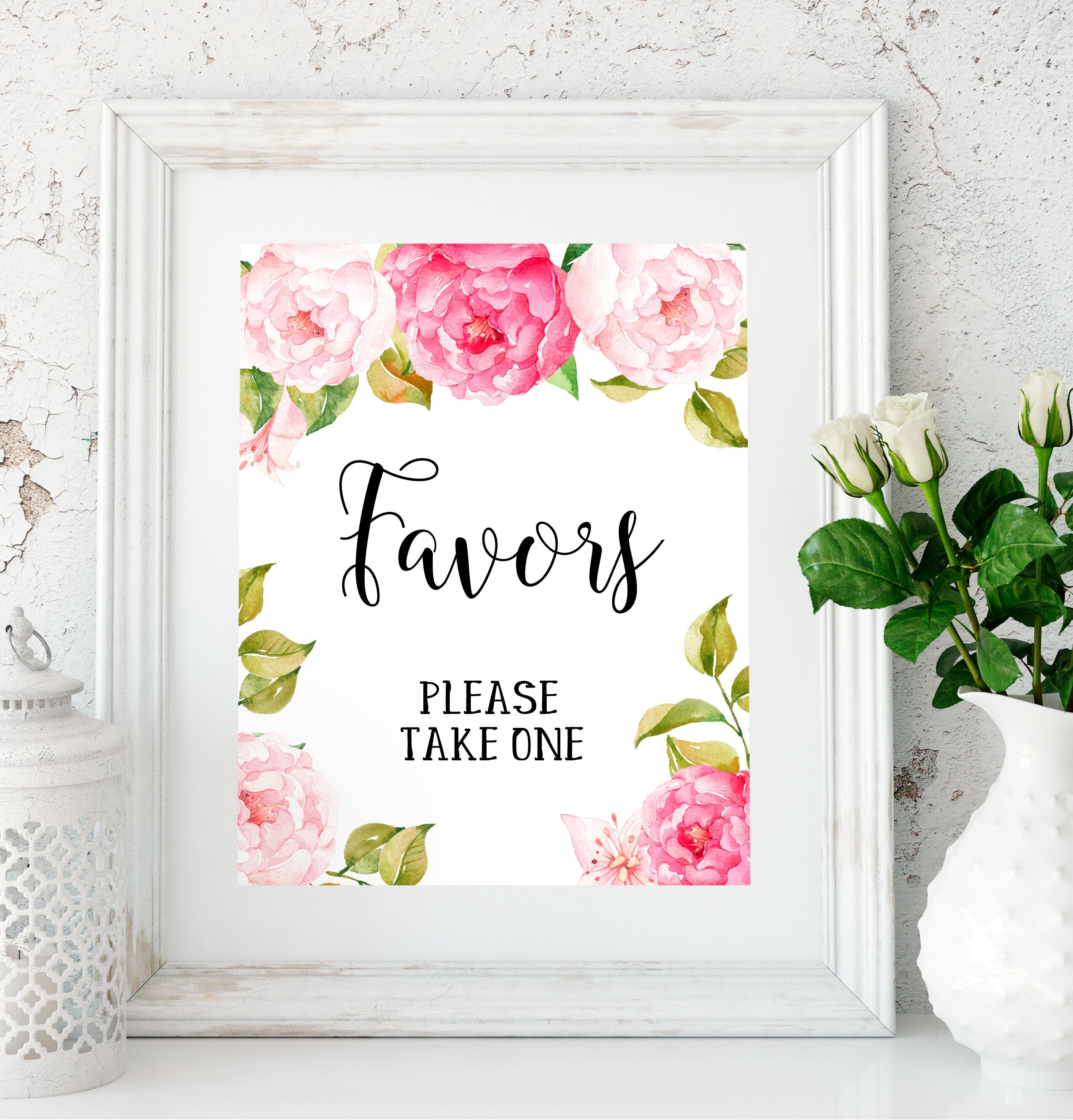 Favors sign Printable Sign Favors please take one Favors Table | Etsy
