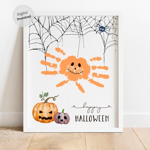 Spider Halloween Handprint Art / Printable Download Halloween DIY Craft ...