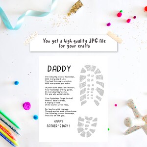 Following in Daddy's Footsteps, Father's Day Poem Printable, Father's ...
