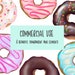 Donut Clipart COMMERCIAL USE Donuts Sprinkle Digital Clip Art Sweet ...