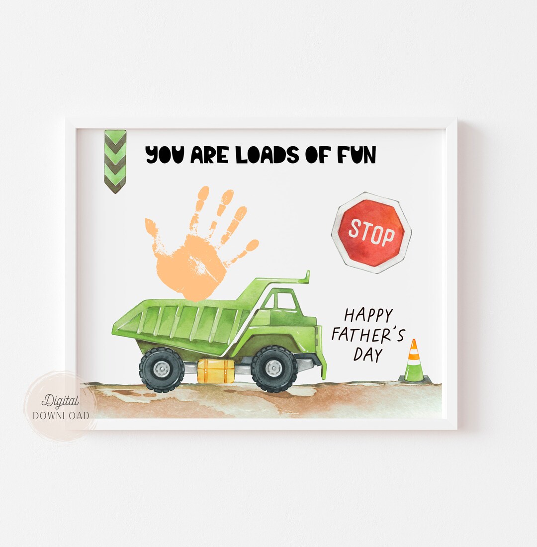 Handprint Gifts for Dad, Father's Day Handprint Craft, Handprint ...