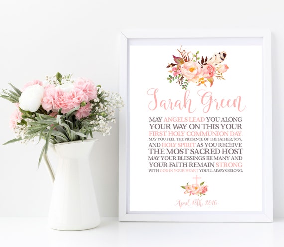 Girl First Holy Communion Printable Communion Poem Sign May | Etsy