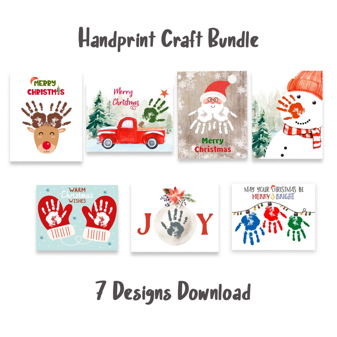Christmas Handprint Card, Christmas Handprint Craft, Handprint Art ...