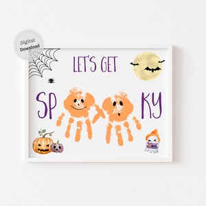 Ghost Handprint Art Halloween Crafts / Printable Download Halloween DIY ...