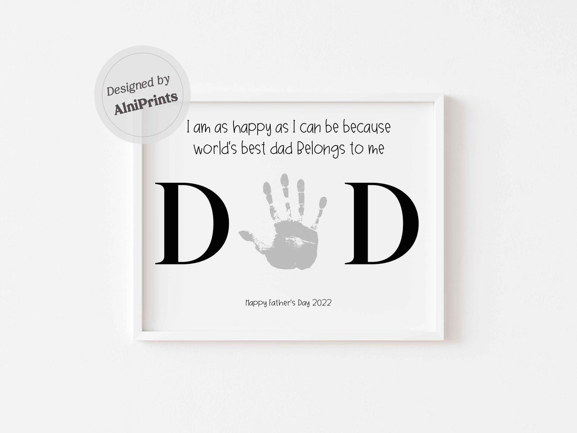Handprint Poem Worlds Best Dad Fathers Day Gifts Handprint Art - Etsy