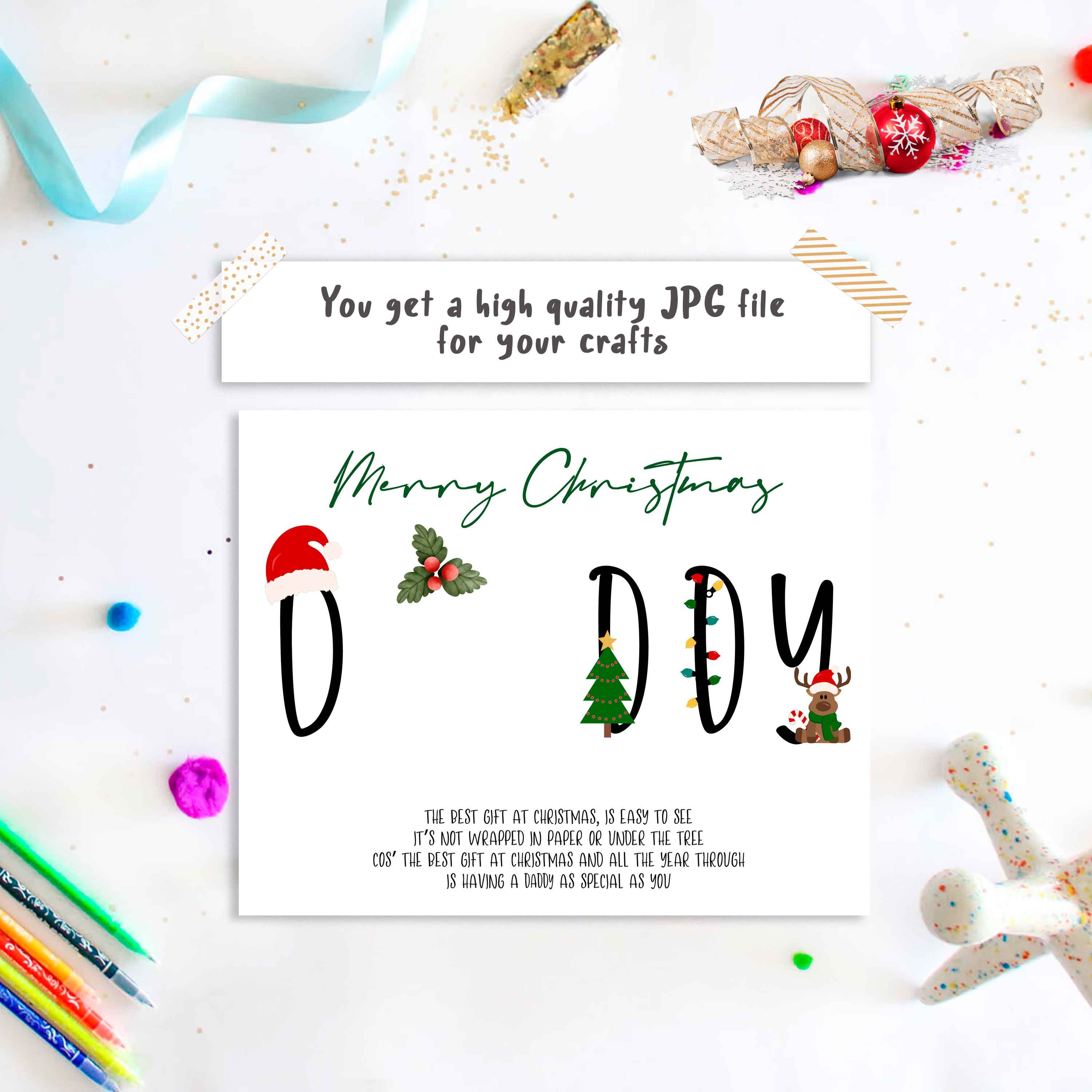 Daddy Handprint Christmas Poem Baby Hands Printable Gift Xmas - Etsy