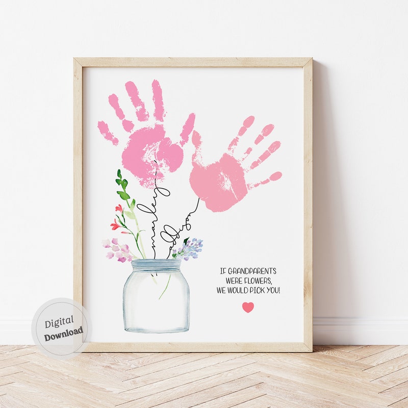 Handprint Flower Art - Etsy