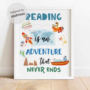 Reading Printable Poster Reading Signs for Classroom Nursery Printable ...