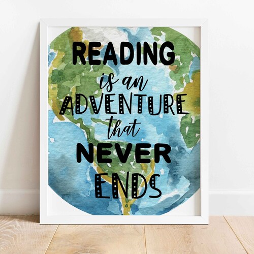 Printable Reading Signs for Classroom Nursery World Map - Etsy