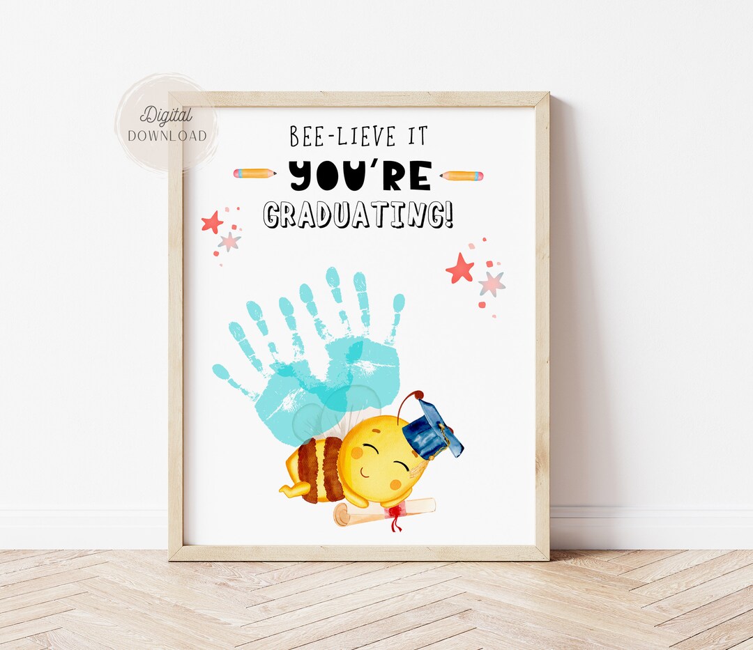 Graduation Crafts, Plaque Grad Kids Printable, Grad Handprint, Last Day ...