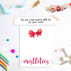 Mistletoes Mistle-toes Footprint Art Craft Printable Templet Christmas ...